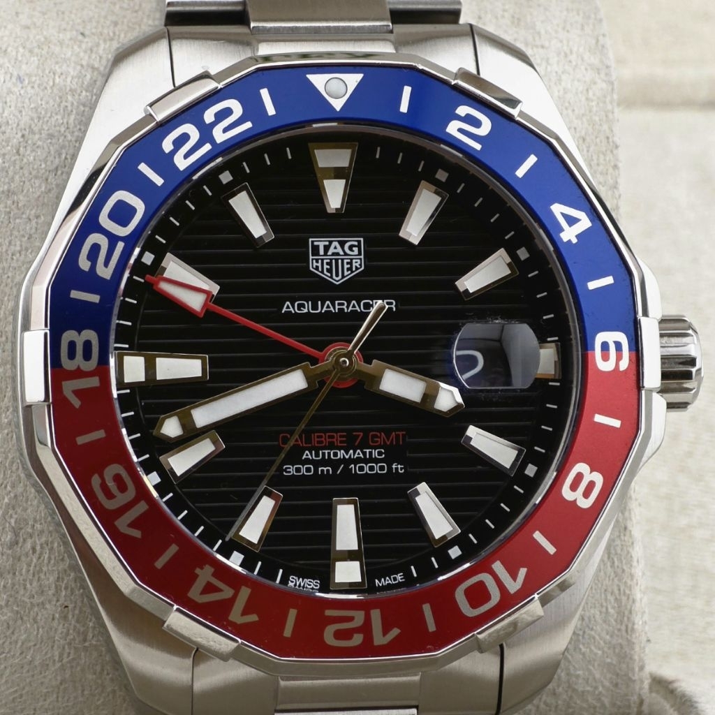 TAG Heuer Aquaracer GMT Calibre 7 Pepsi Bezel (Ref. WAY201F.BA0927 ...