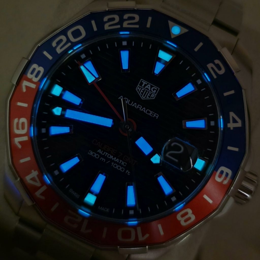 TAG Heuer Aquaracer GMT Calibre 7 Pepsi Bezel (Ref. WAY201F.BA0927 ...